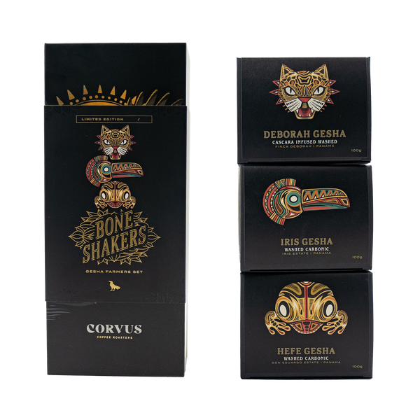 Introducing the Boneshakers Tasting Set - Corvus Coffee